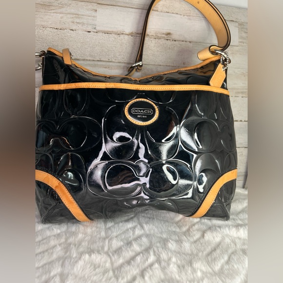 Coach | Bags | Coach Peyton Embossed Signature Patent Leather Shoulder ...
